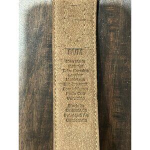 Accessories | Mens Gray Brown Leather Felt Belt Silver Buckle Size M ...